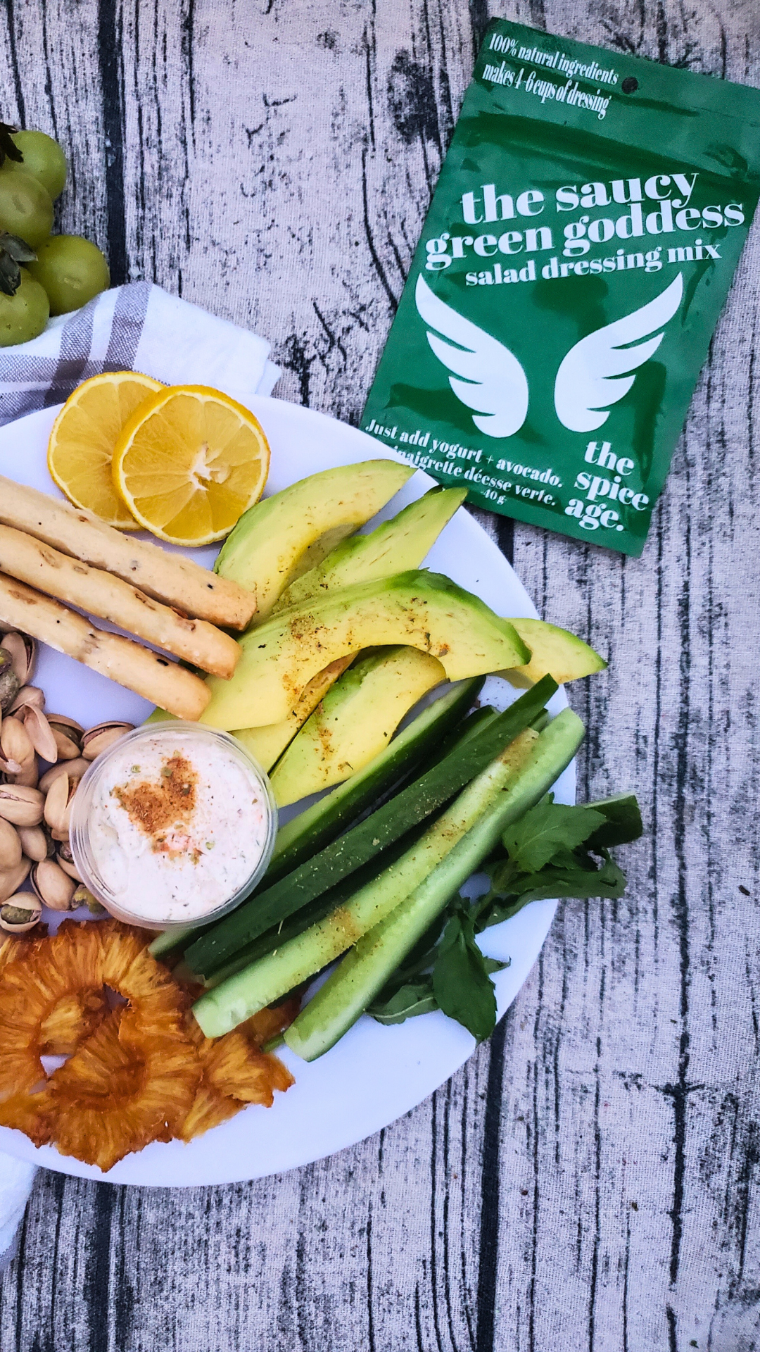 The Saucy Green Goddess Snack Plate – The Spice Age